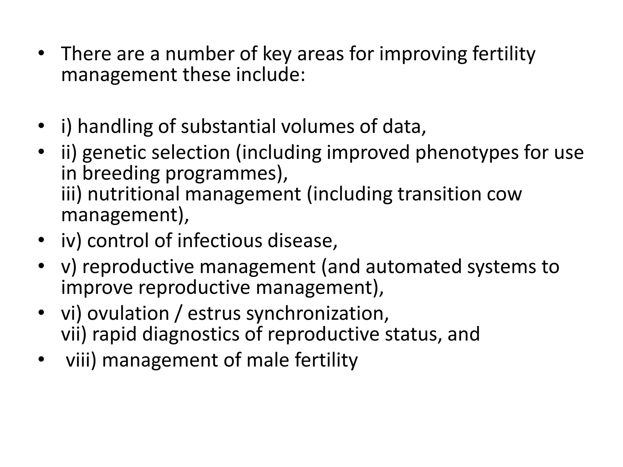 Lecture 23 Herd health management and fertility parameters | PDF