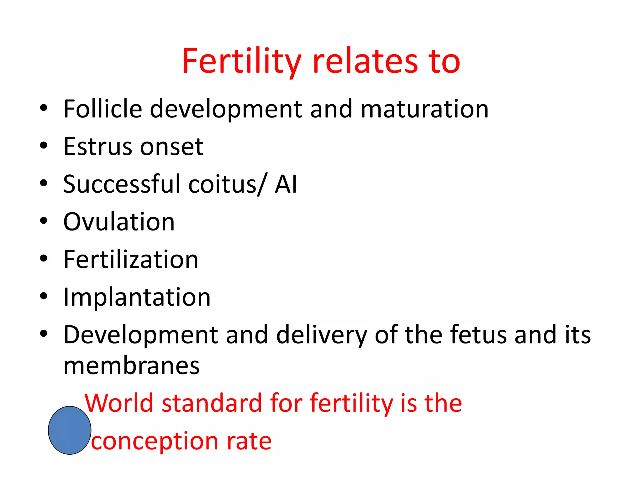 Lecture 23 Herd health management and fertility parameters | PDF