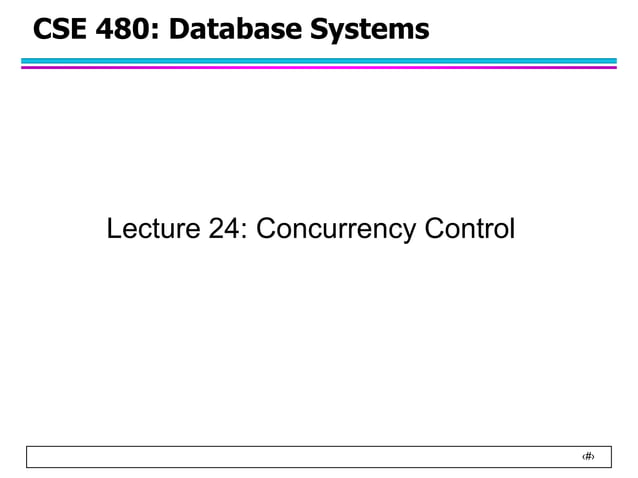 concurrencycontrol_databasemanagement_system | PPT concurrencycontrol_databasemanagement_system | PPT