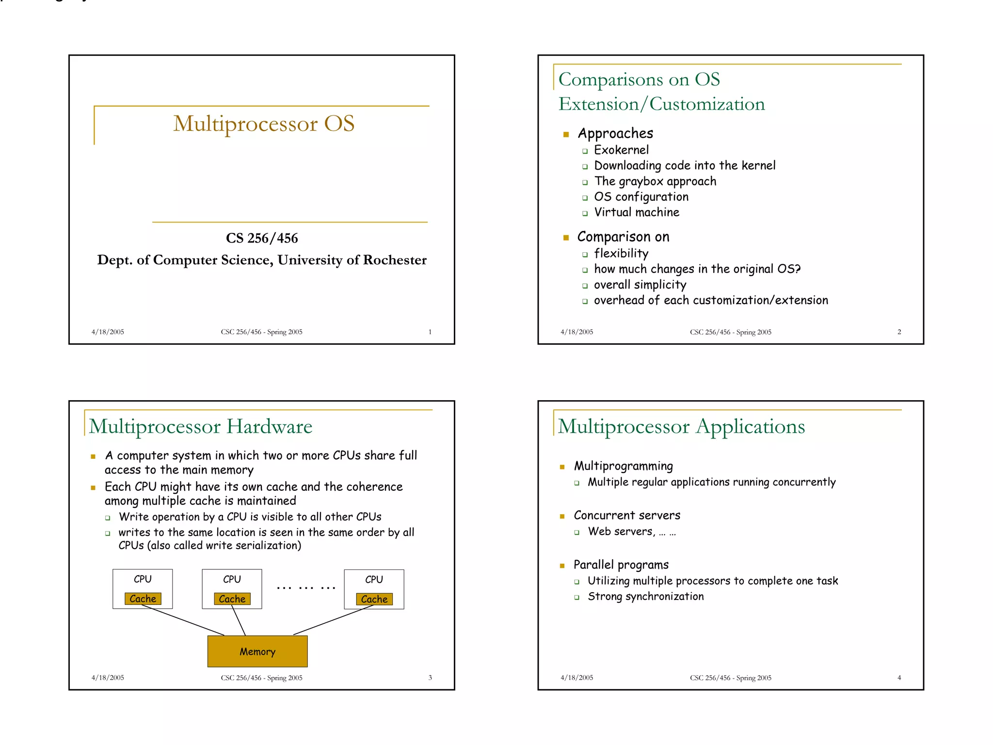 Lecture24 Multiprocessor | PPT