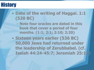 Lecture 24; Haggai | PPT