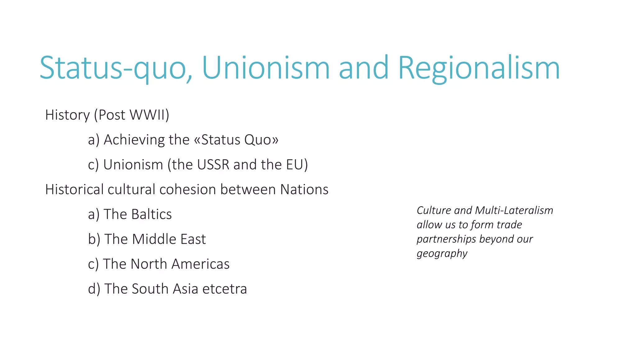 Cultural Diplomacy and Multilateral Trade Negotiations | PPT