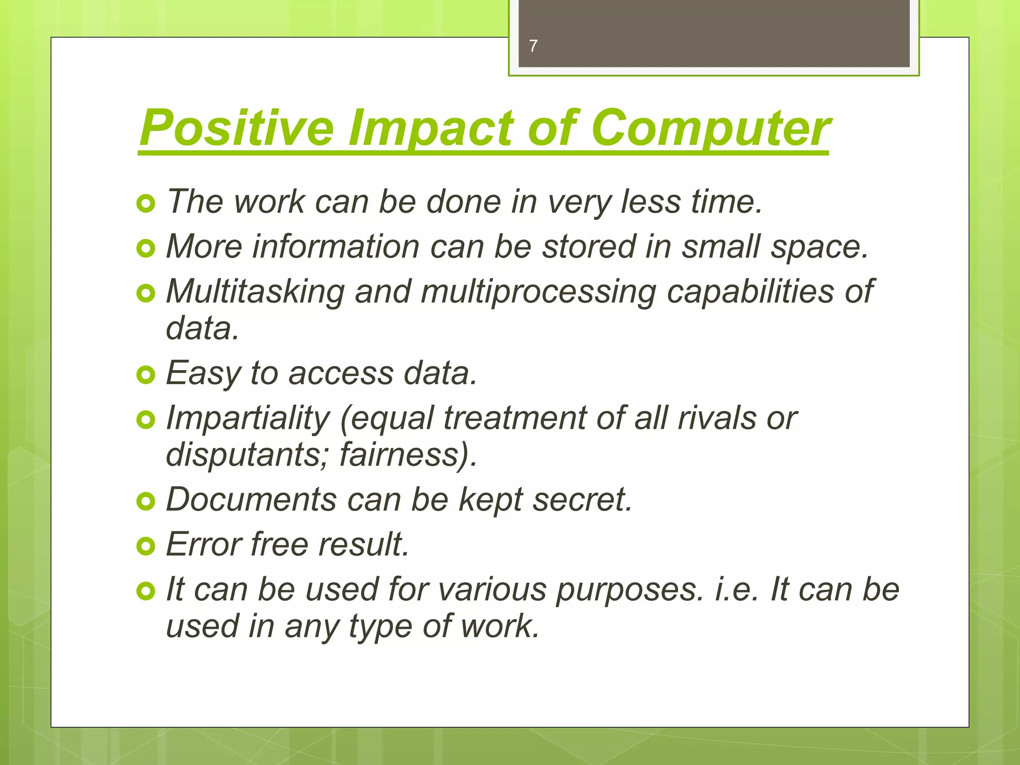 computer and society impact of Computer in society | PPTX