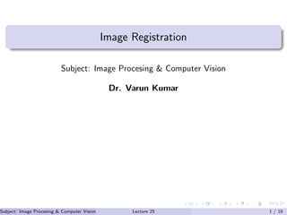 Image Registration (Digital Image Processing) | PDF