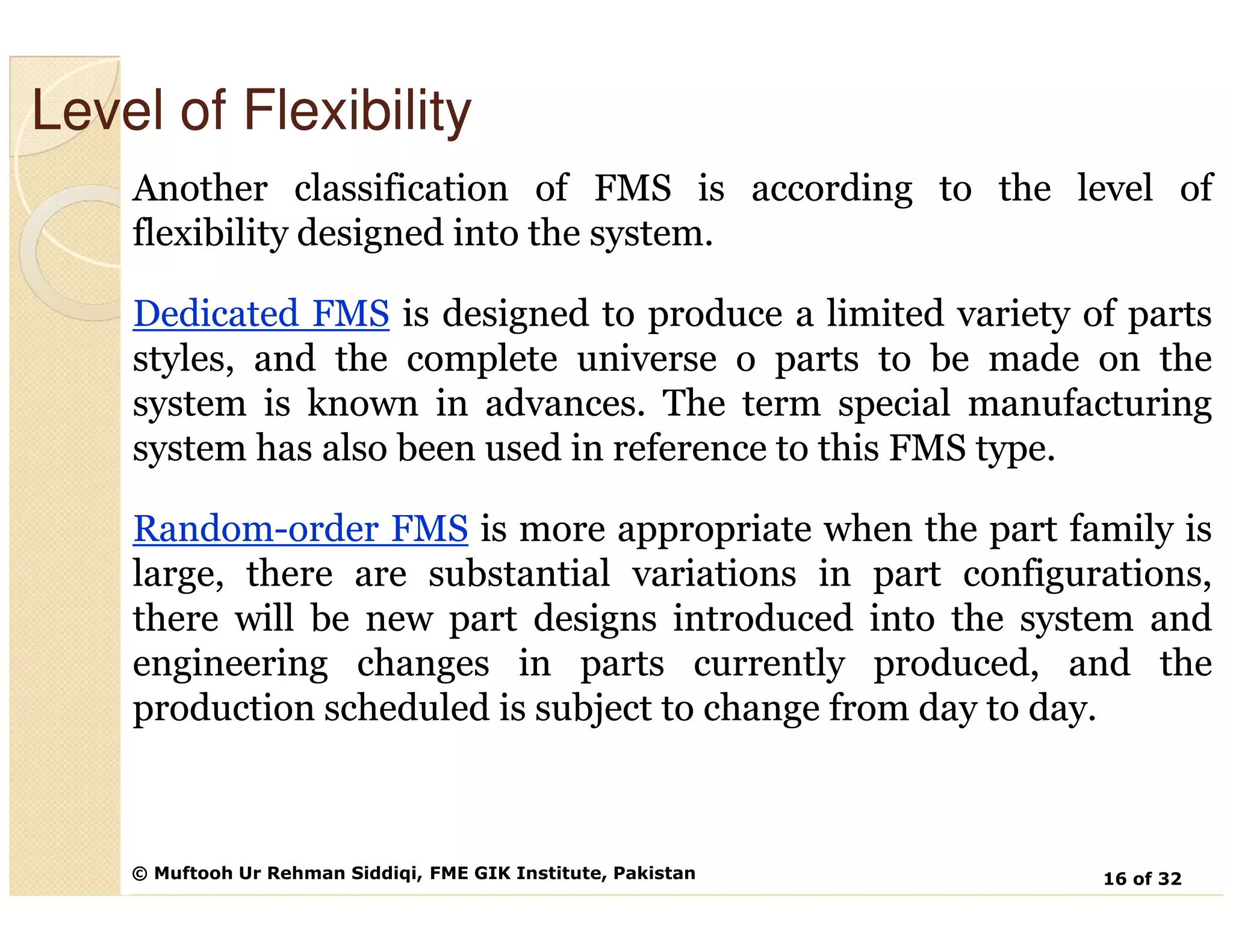 Lecture 25 flexible manufacturing systems [compatibility mode] | PDF