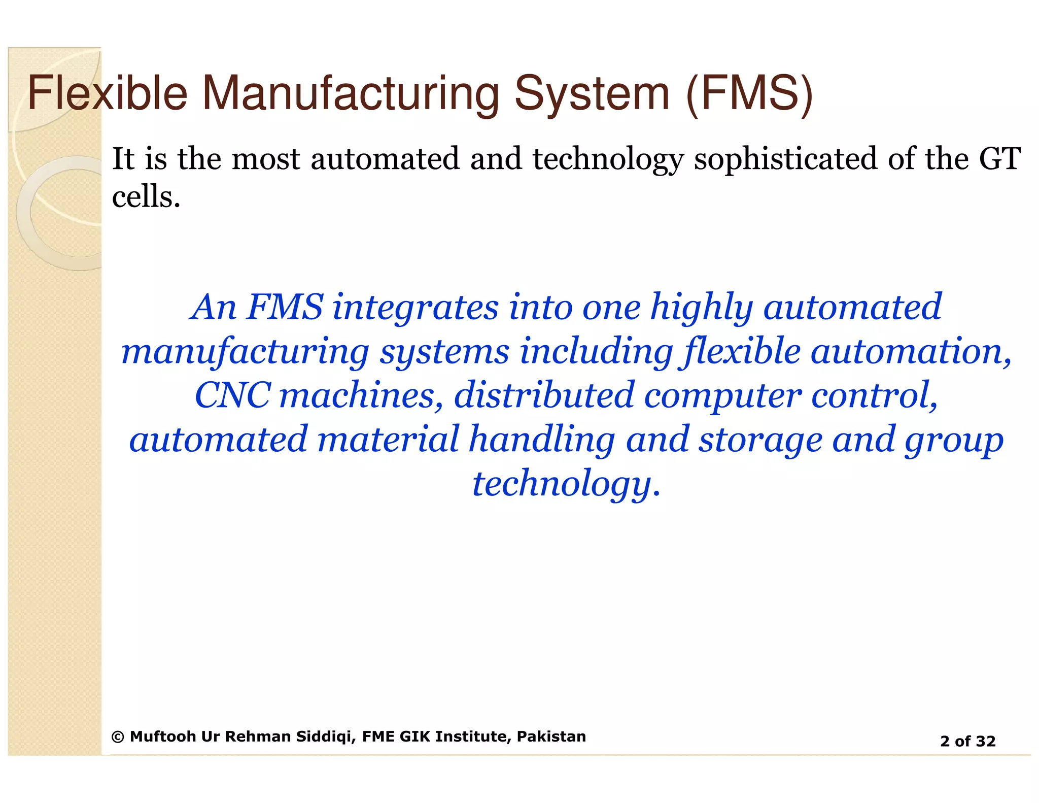 Lecture 25 flexible manufacturing systems [compatibility mode] | PDF