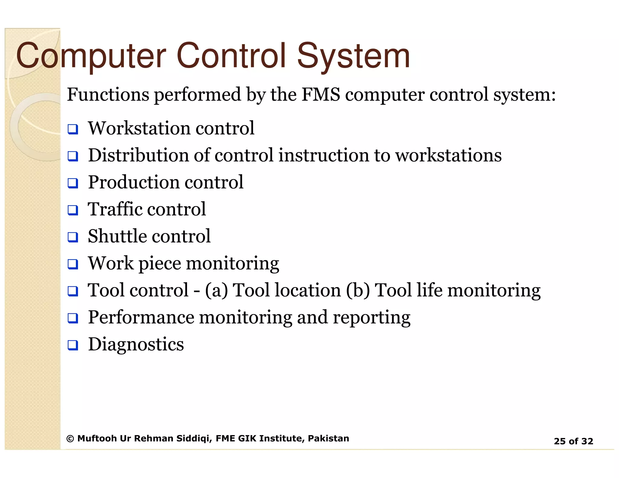 Lecture 25 flexible manufacturing systems [compatibility mode] | PDF