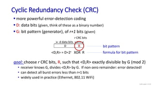 Lecture 25 Link Layer - Error detection and Multiple Access.pptx
