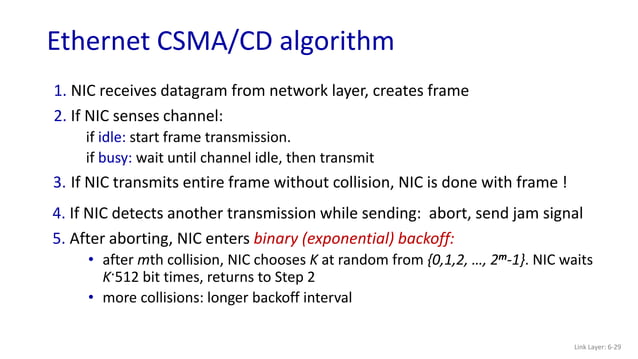 Lecture 25 Link Layer Error Detection And Multiple Accesspptx