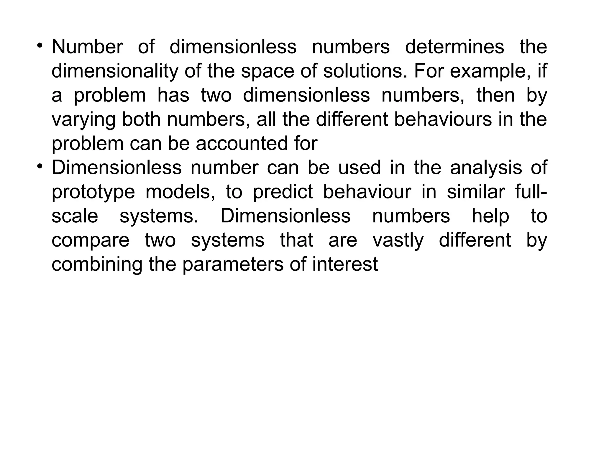 Determination of dimensionless numbers in | PPTX
