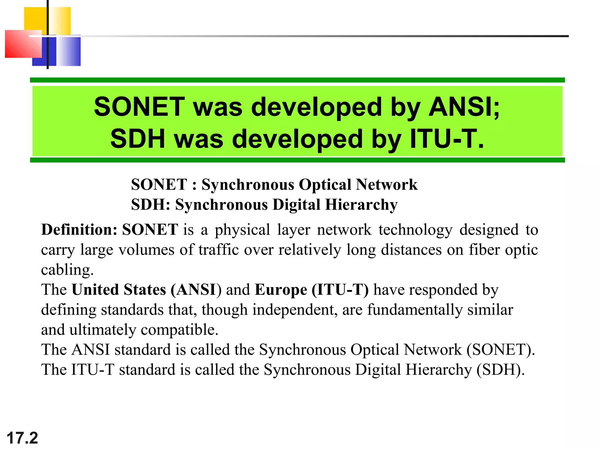 LAYER PROTOCOL ,SONET,SDH | PPT
