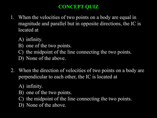 Dynamics Instantaneous center of zero velocity | PDF