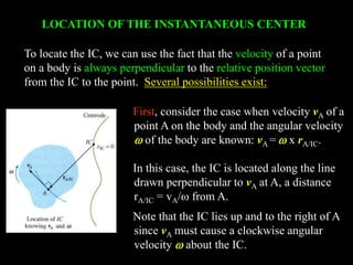 Dynamics Instantaneous center of zero velocity | PDF