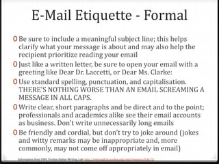 Lecture 26 email etiquette | PPT