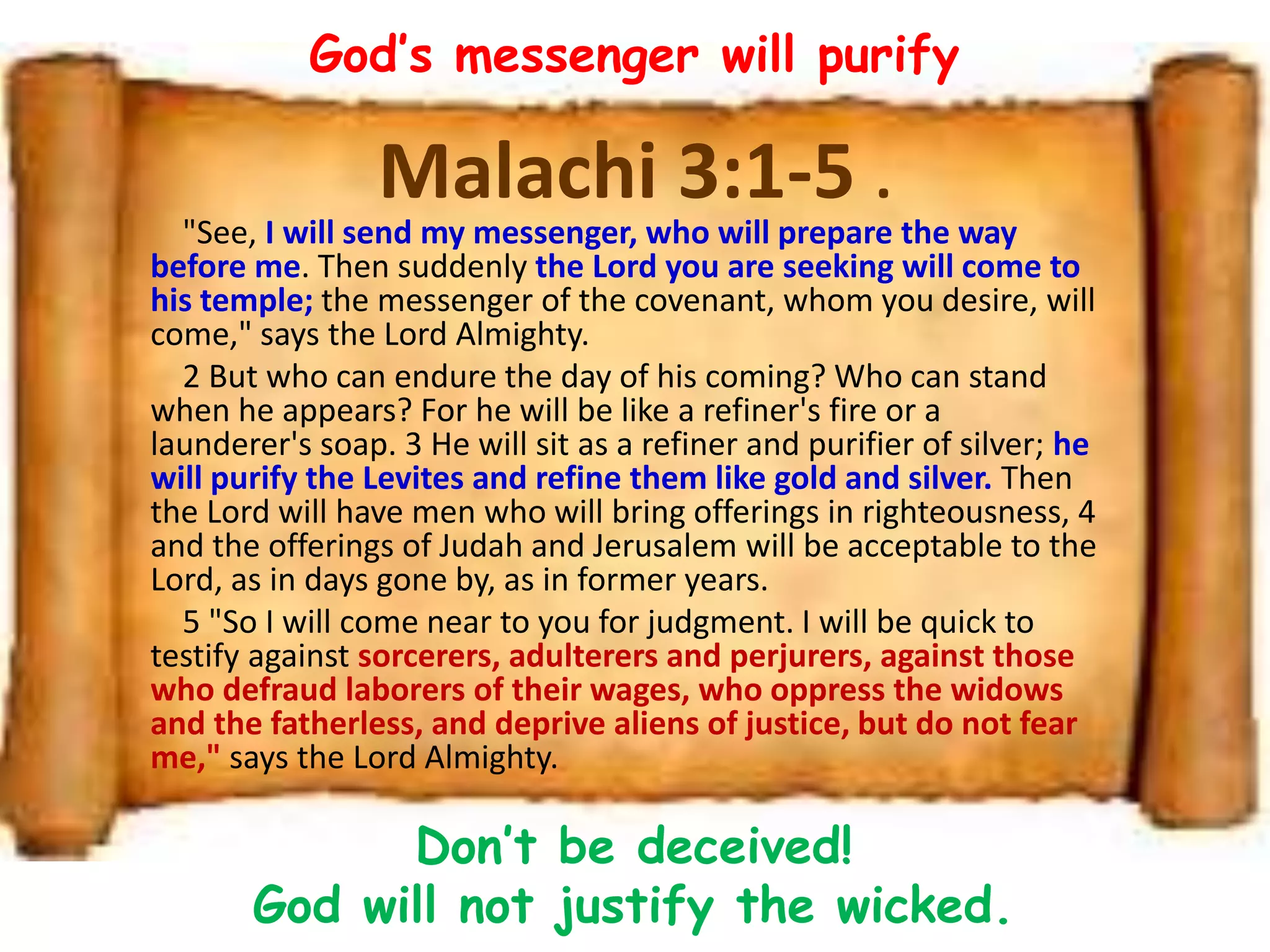 Lecture 27; Malachi | PPTX