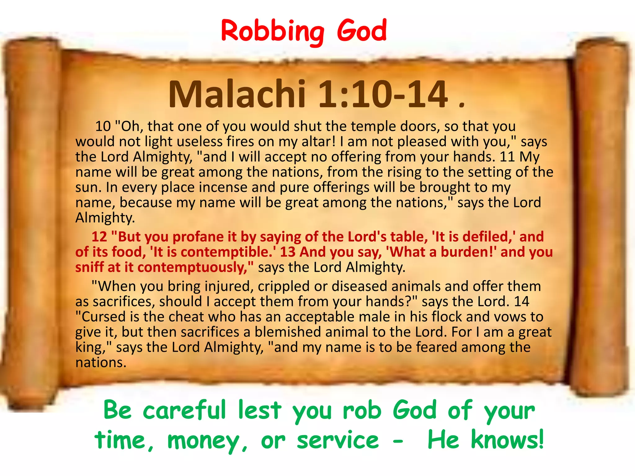 Lecture 27; Malachi | PPTX