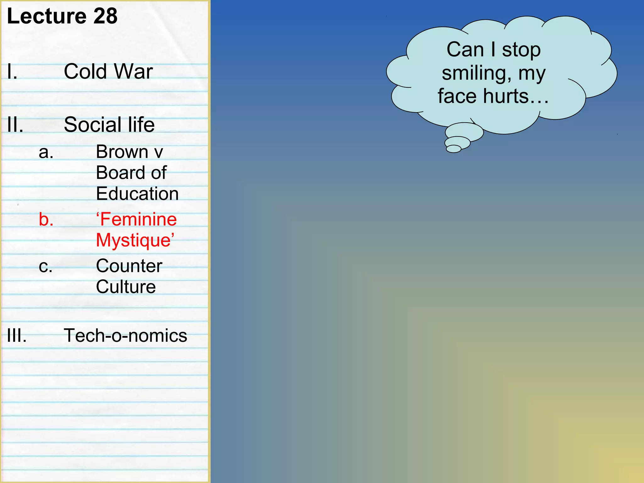 Lecture 28 1960s cold war | PPT