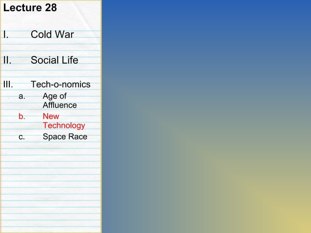 Lecture 28 1960s cold war | PPT