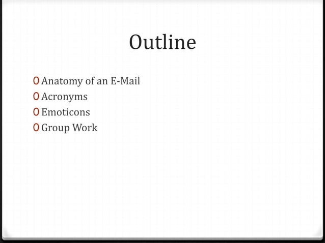 Lecture 28 2012 Email Etiquette | PPT