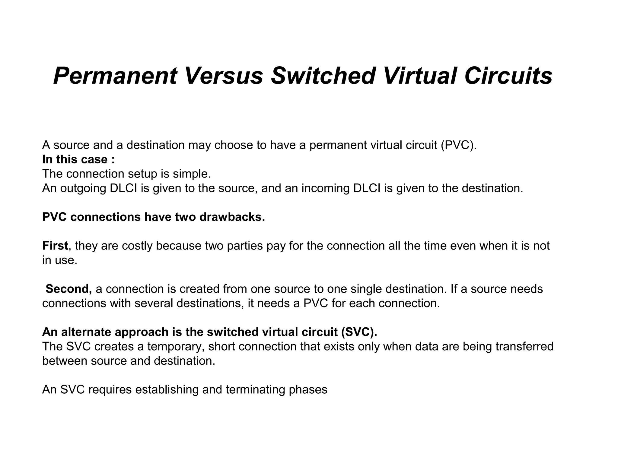VIRTUAL CIRCUIT NETWORKS, atm , frame relay | PPT