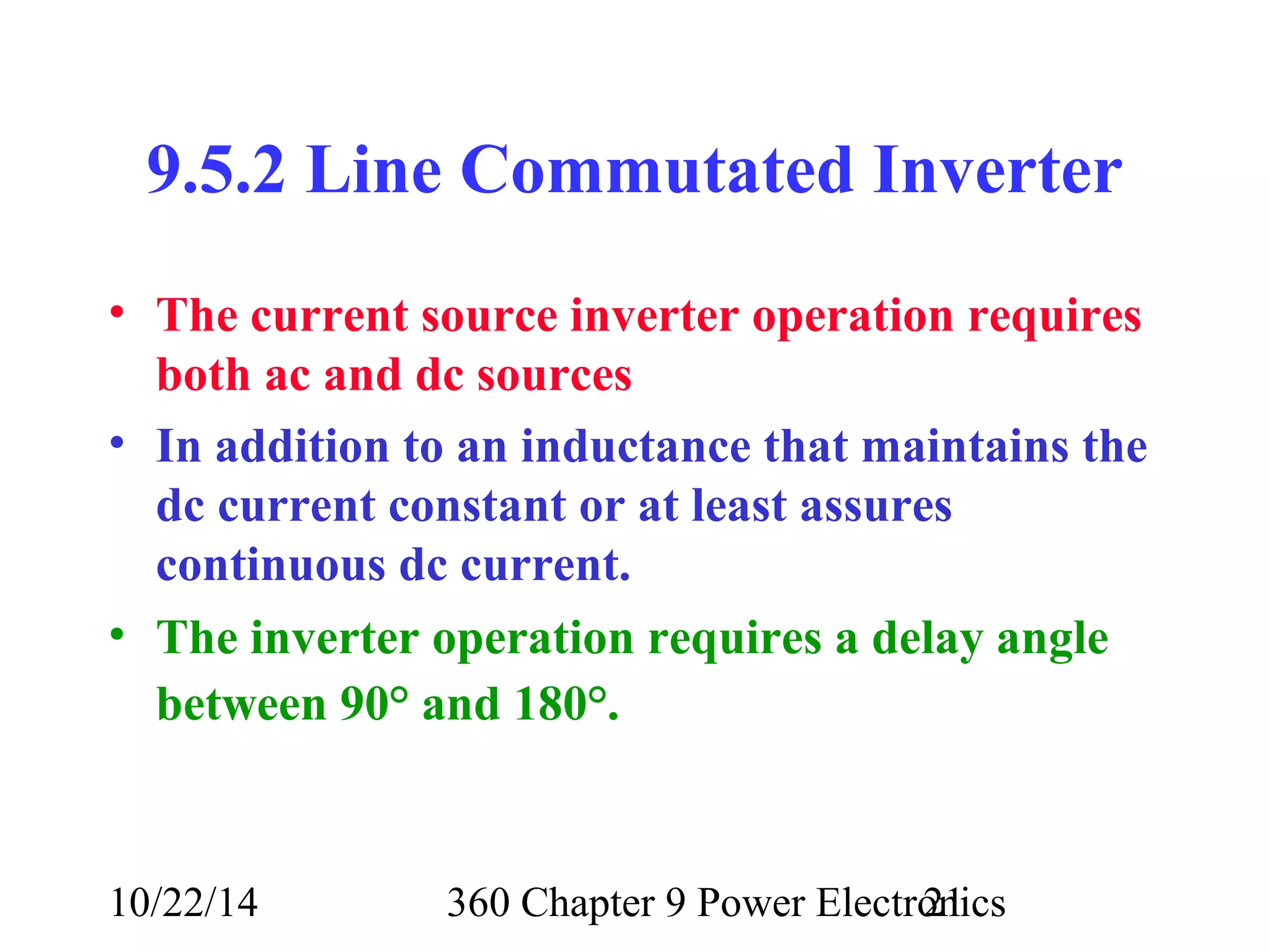Lecture 28 360 chapter 9_ power electronics inverters | PPT
