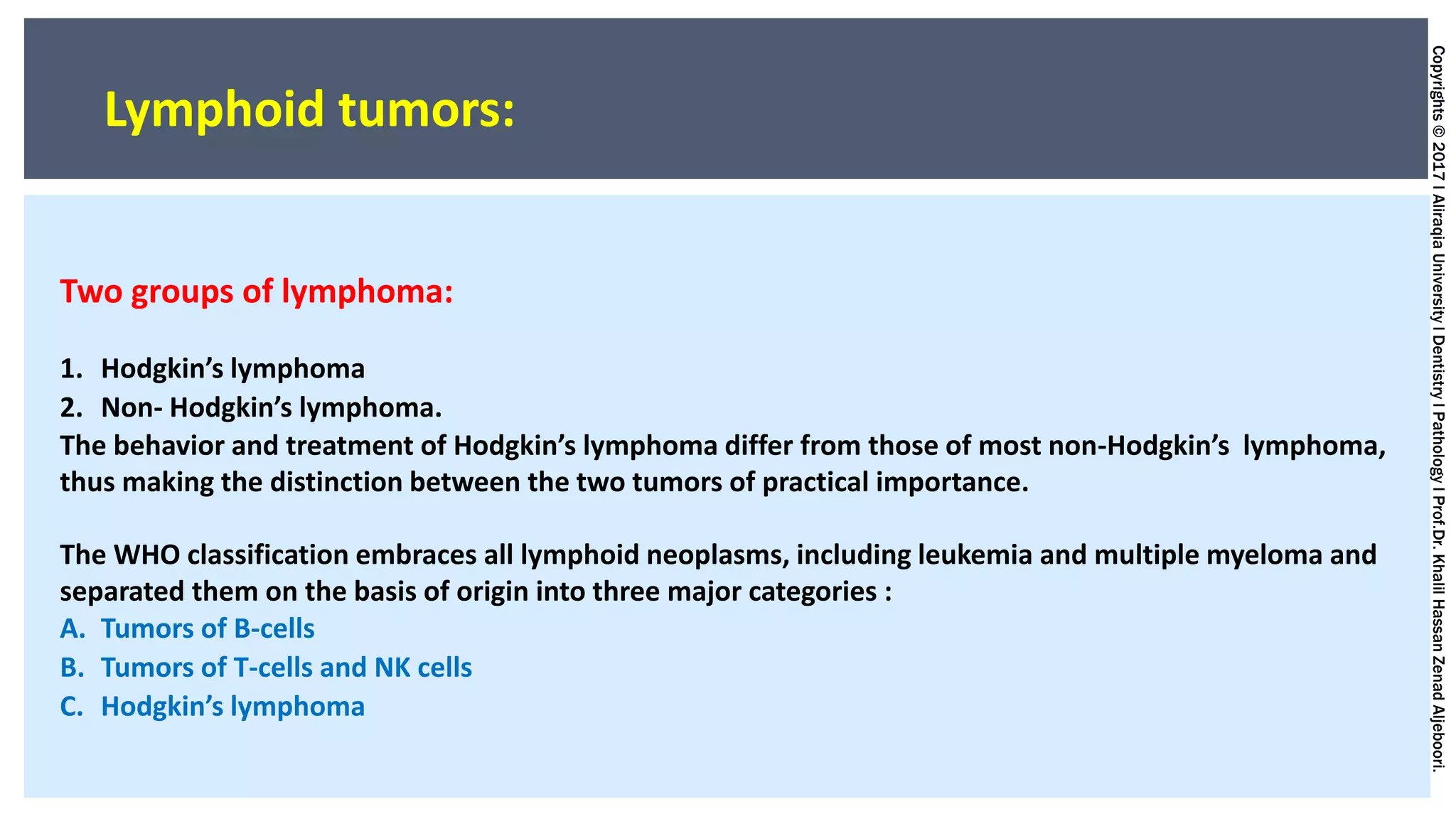 Lecture 28 pathology of lymphoid system | PPTX