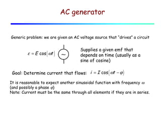 Lecture 29 ac circuits. phasors. | PPT | Physics | Science