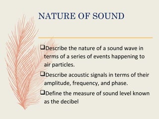 Lecture 2 a instrumentation used in the measurement of acoustic signals ...
