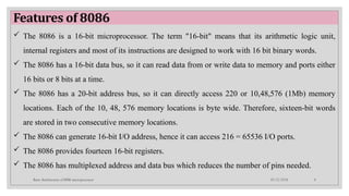 LECTURE_2 Architecture of 8086 Microprocokessor.pptx | Operating Systems | Computer Software and ...