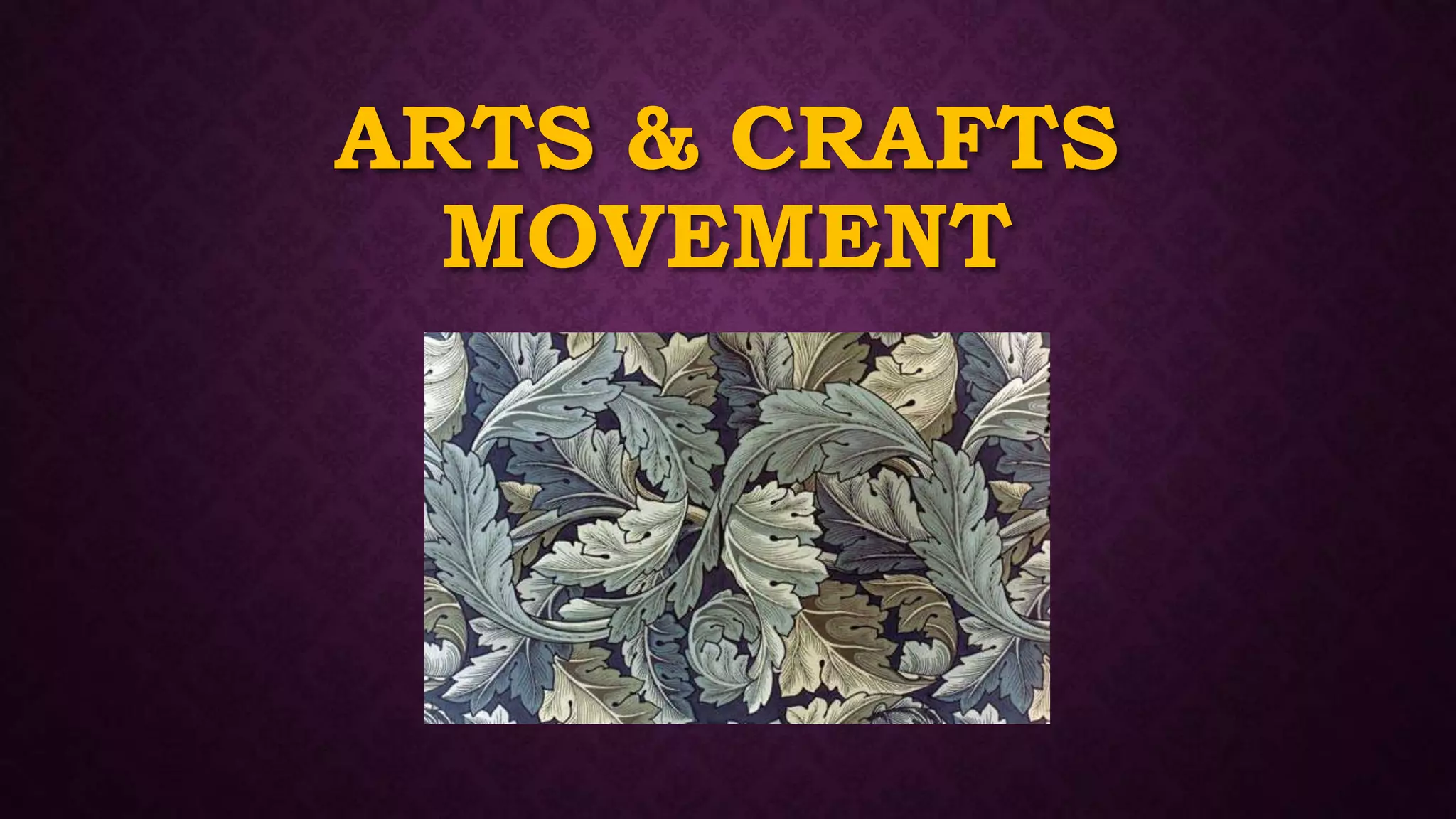 Lecture2 arts & crafts movement | PDF