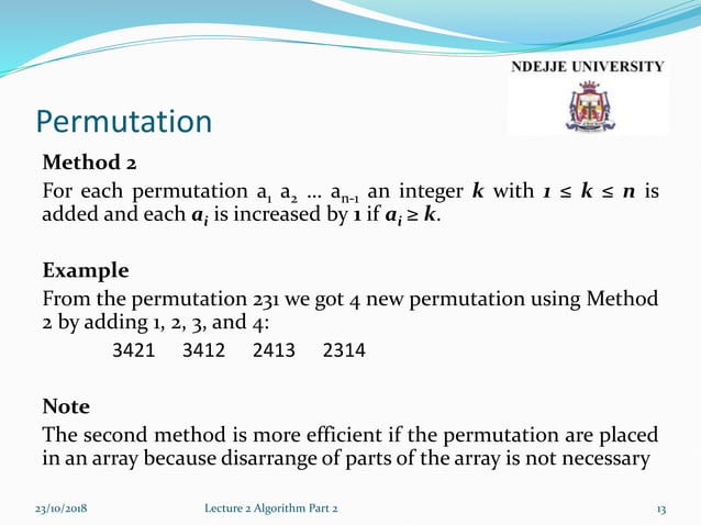 Lecture2b algorithm | PPT