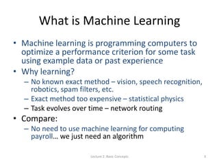 Lecture 2 Basic Concepts in Machine Learning for Language Technology | PPT