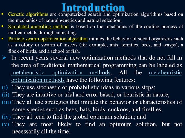 Lecture 2 Basic Concepts of Optimal Design and Optimization Techniques final1.pptx | Computing ...