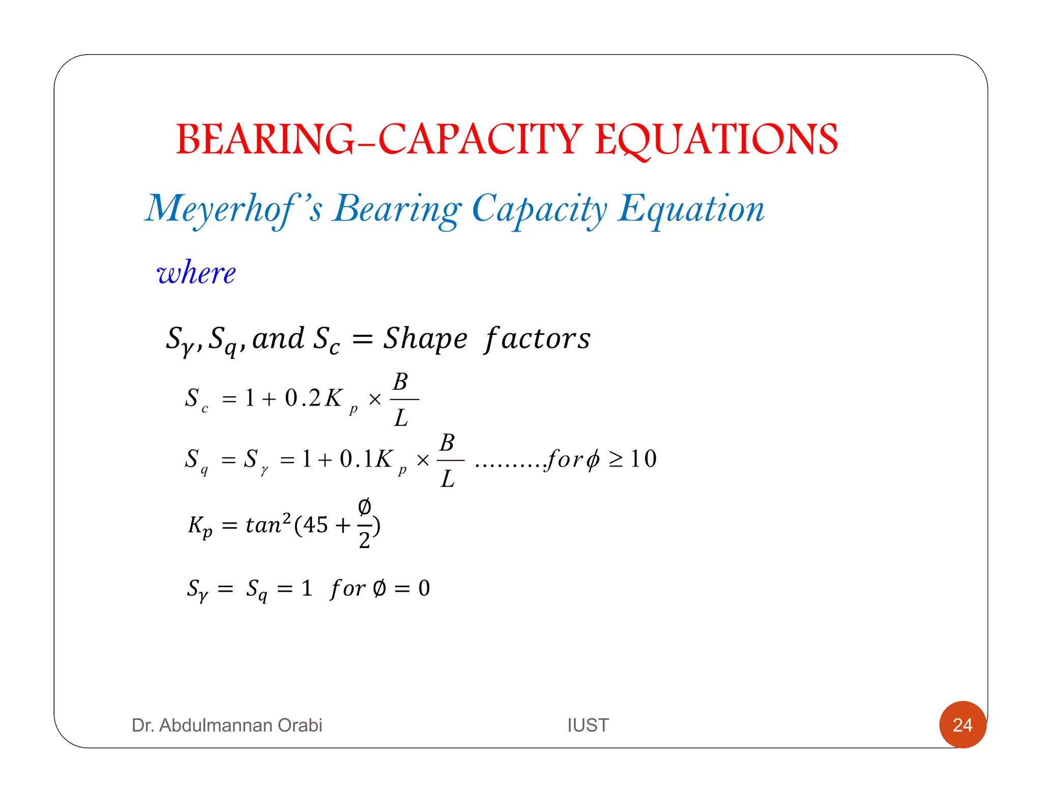 Lecture 2 bearing capacity | PDF