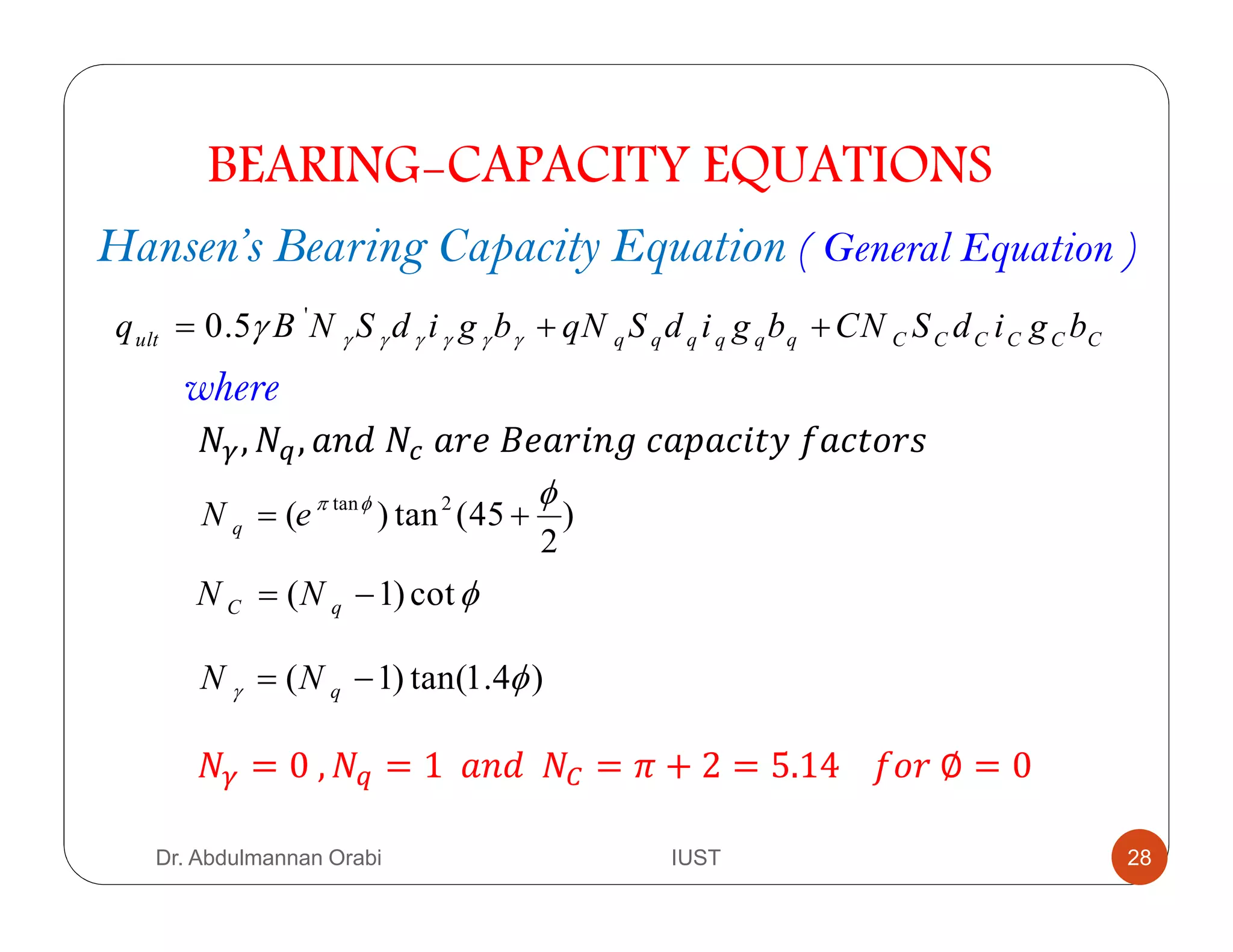 Lecture 2 bearing capacity | PDF
