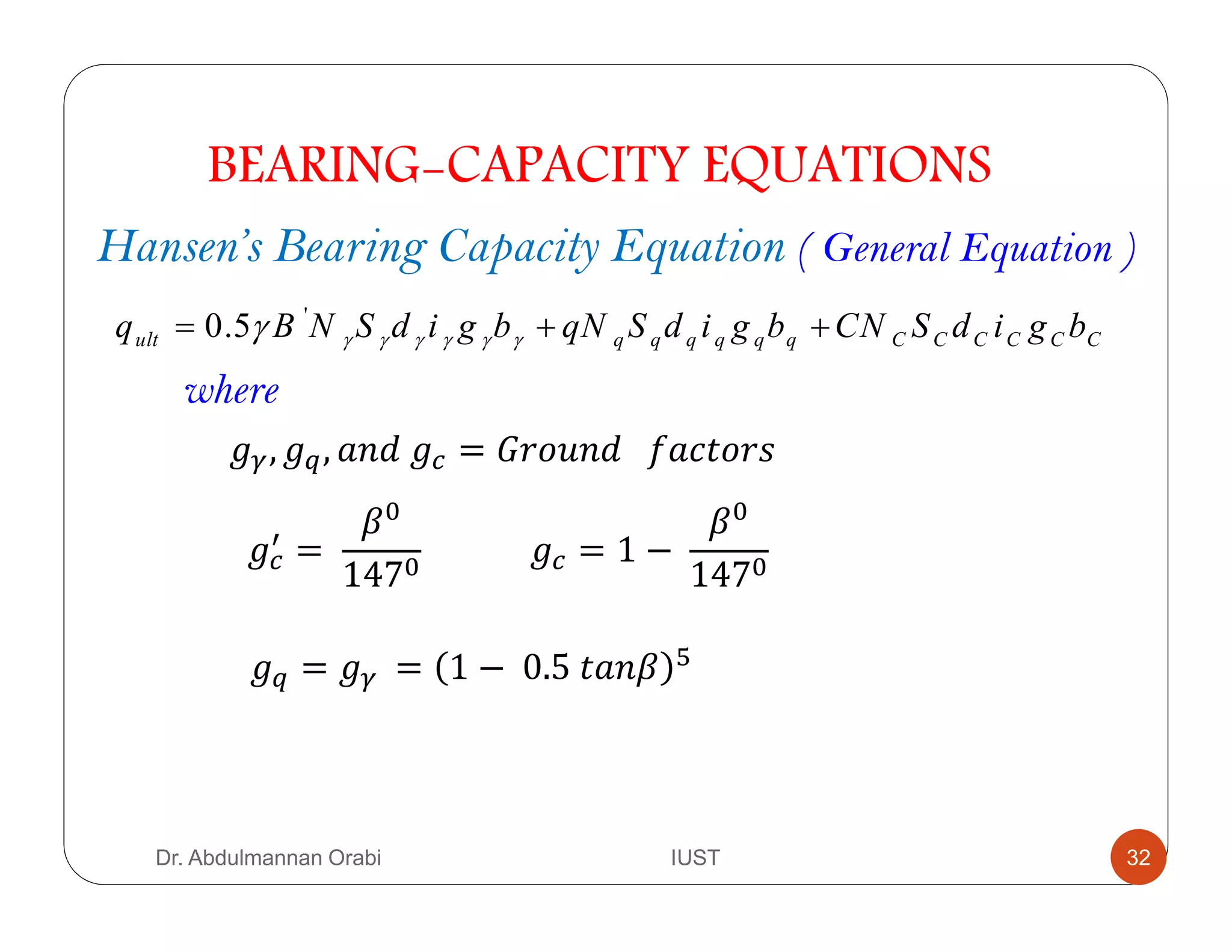 Lecture 2 bearing capacity | PDF