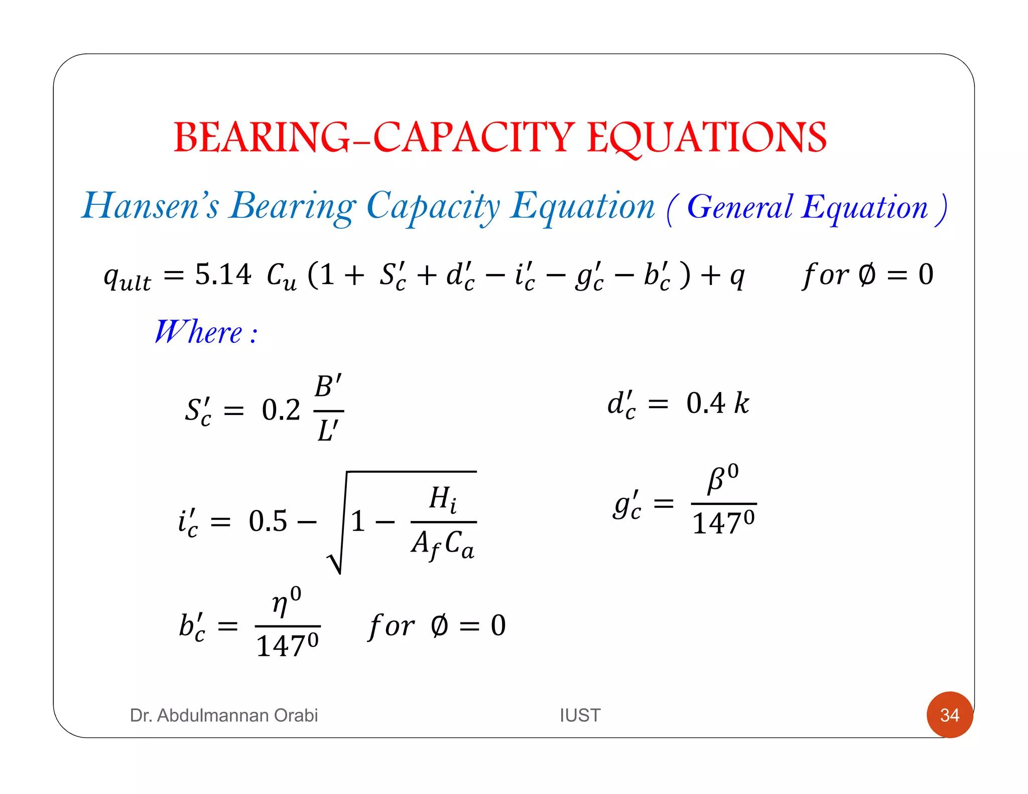 Lecture 2 bearing capacity | PDF