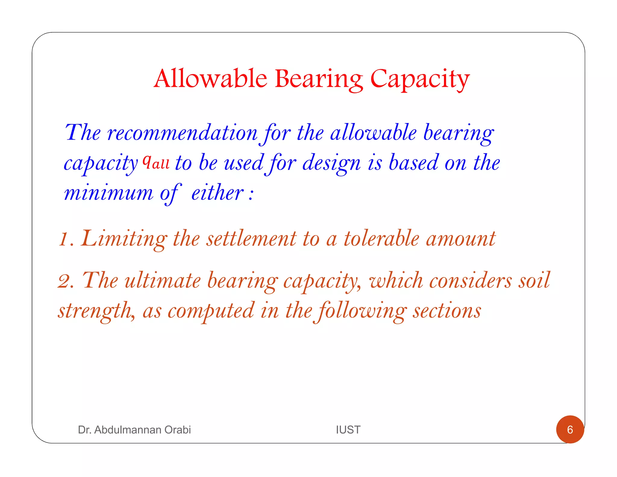 Lecture 2 bearing capacity | PDF