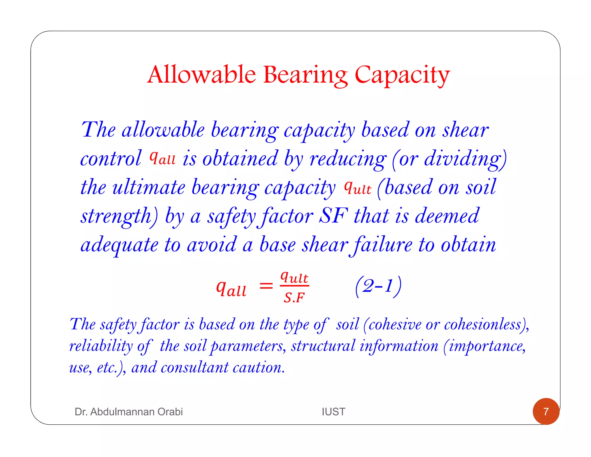 Lecture 2 bearing capacity | PDF