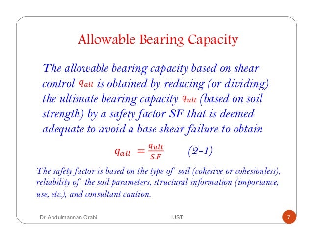 Lecture 2 bearing capacity