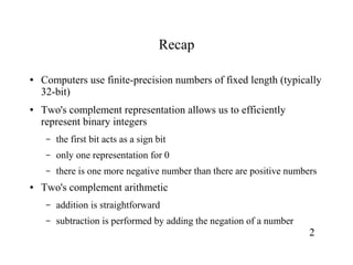 Lecture2 binary multiplication | PDF