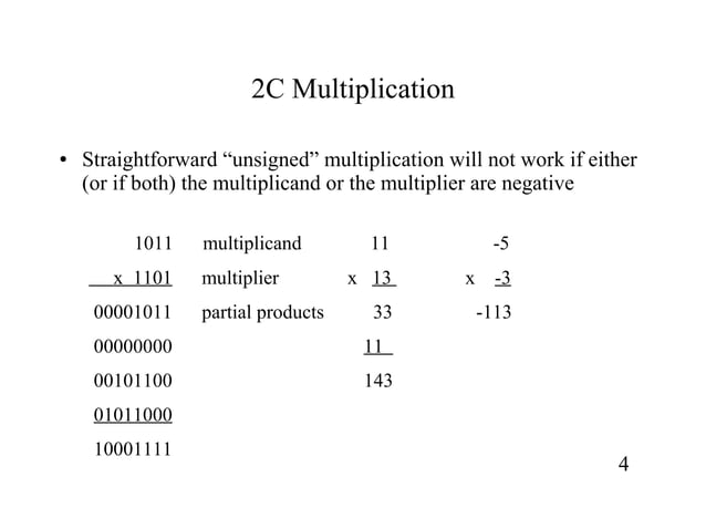 Lecture2 binary multiplication | PDF