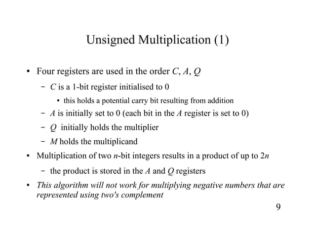 Lecture2 binary multiplication | PDF