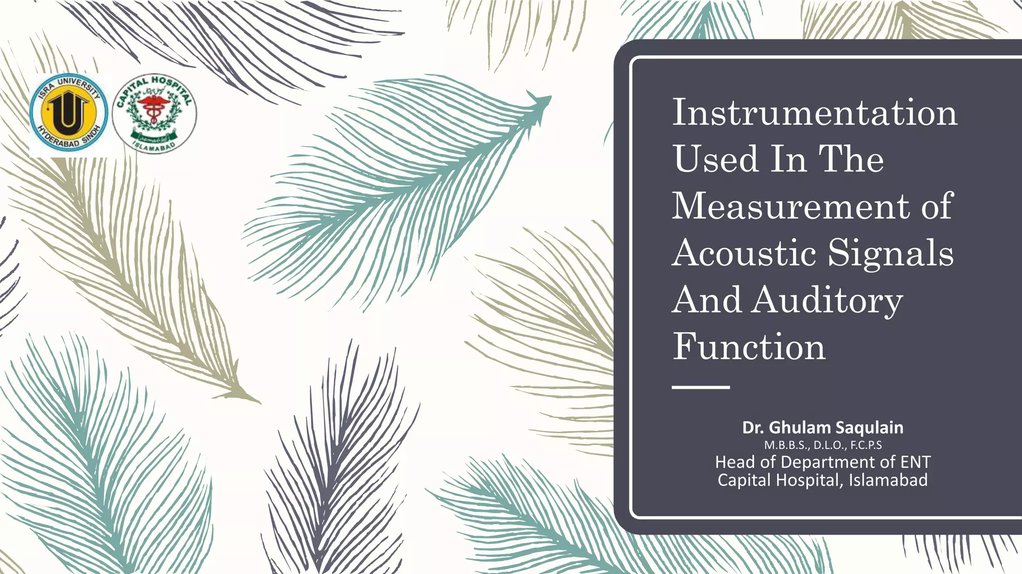 Lecture 2 b instrumentation used in the measurement of acoustic signals ...