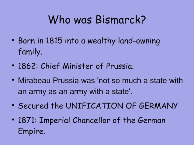 Lecture 2 bismarck | PPT