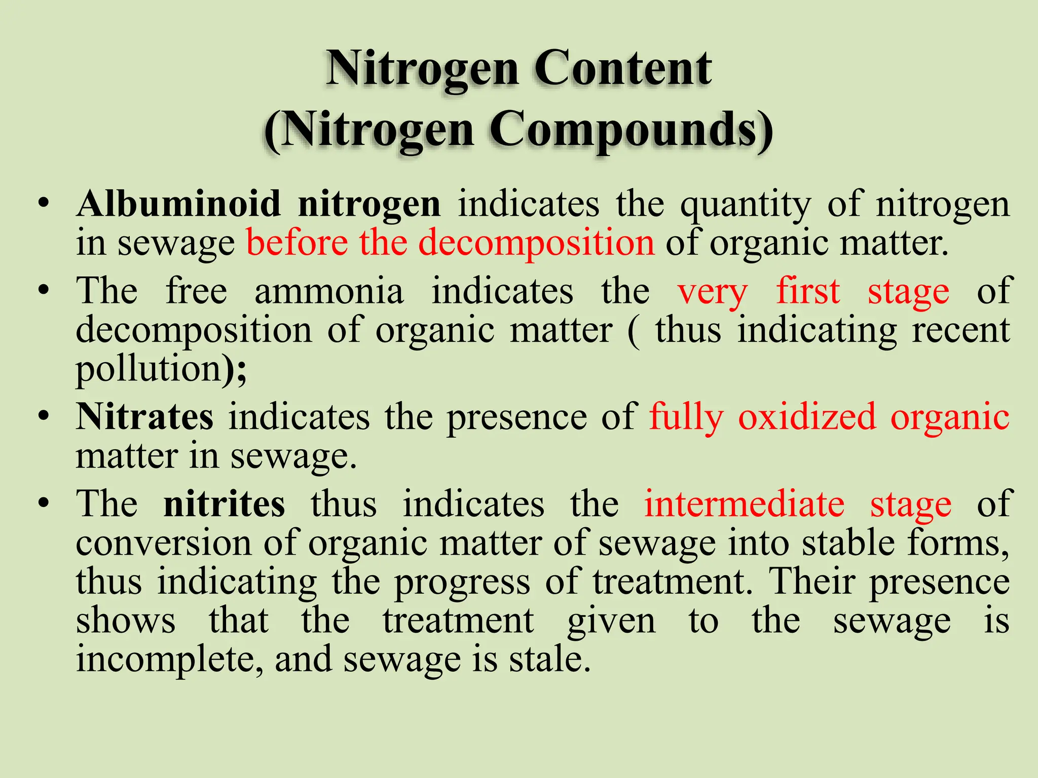 LECTURE 2 CHARACTERISTICS OF SEWAGE.pptx | Chemistry | Science