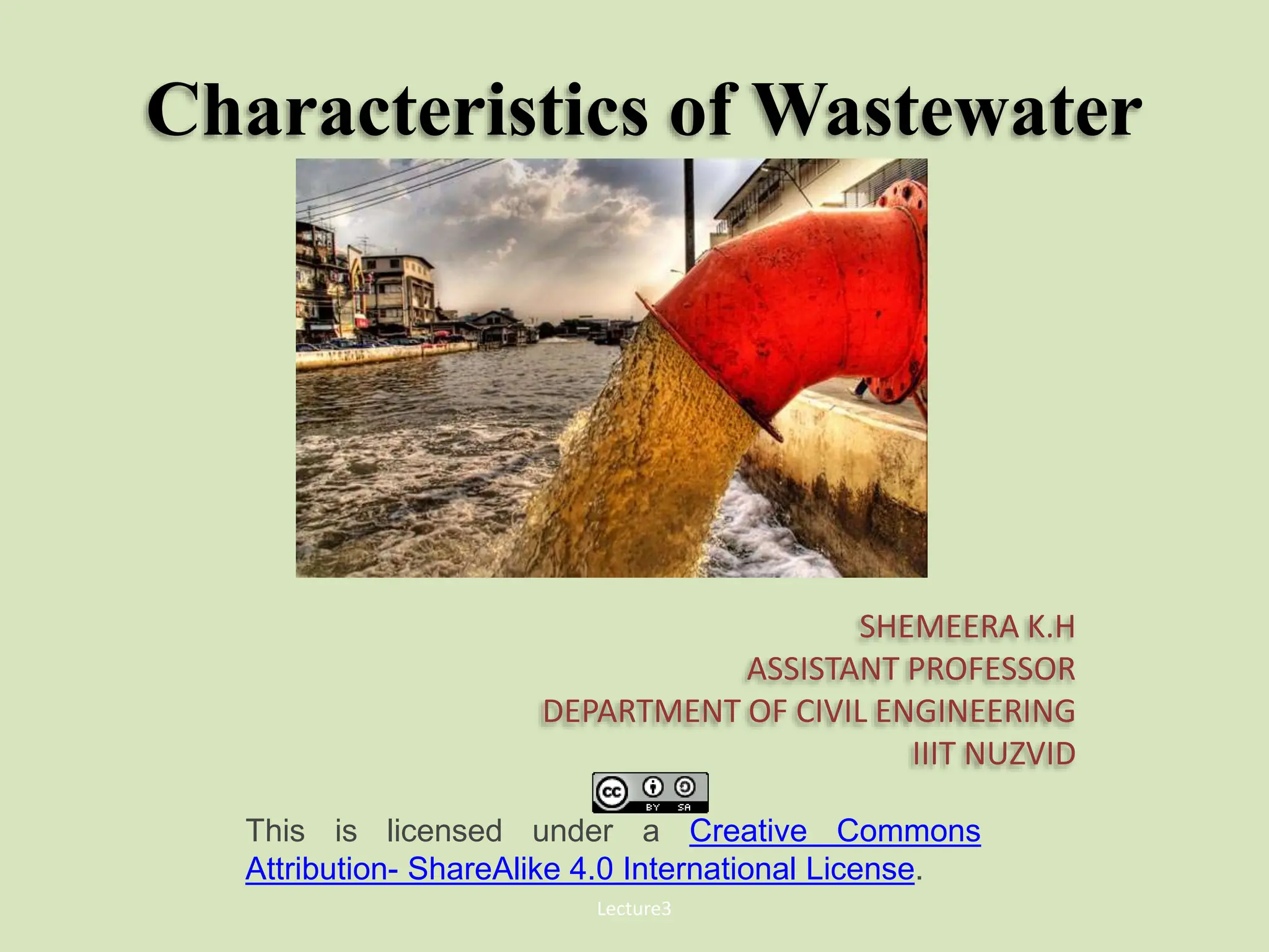 LECTURE 2 CHARACTERISTICS OF SEWAGE.pptx