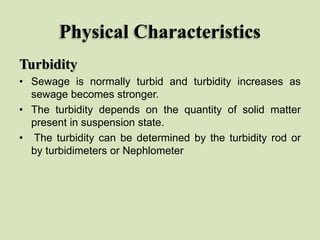 LECTURE 2 CHARACTERISTICS OF SEWAGE.pptx | Chemistry | Science