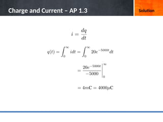 Lecture 2 on charge, current, and voltage | PPTX