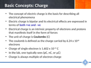 Lecture 2 on charge, current, and voltage | PPTX